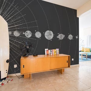 Solar System Removable Vinyl Mural / Peel and Stick Solar System ...