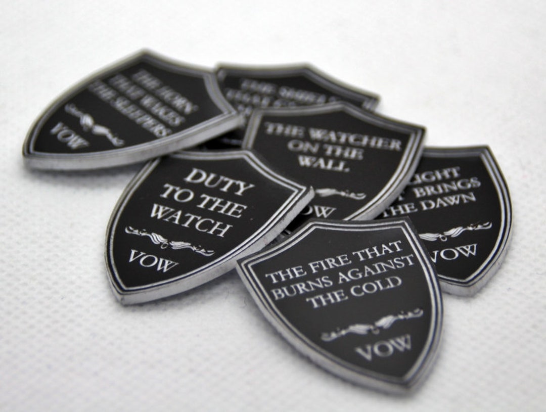 A Song of Ice and Fire Nights Watch Vow Tokens Set - Etsy