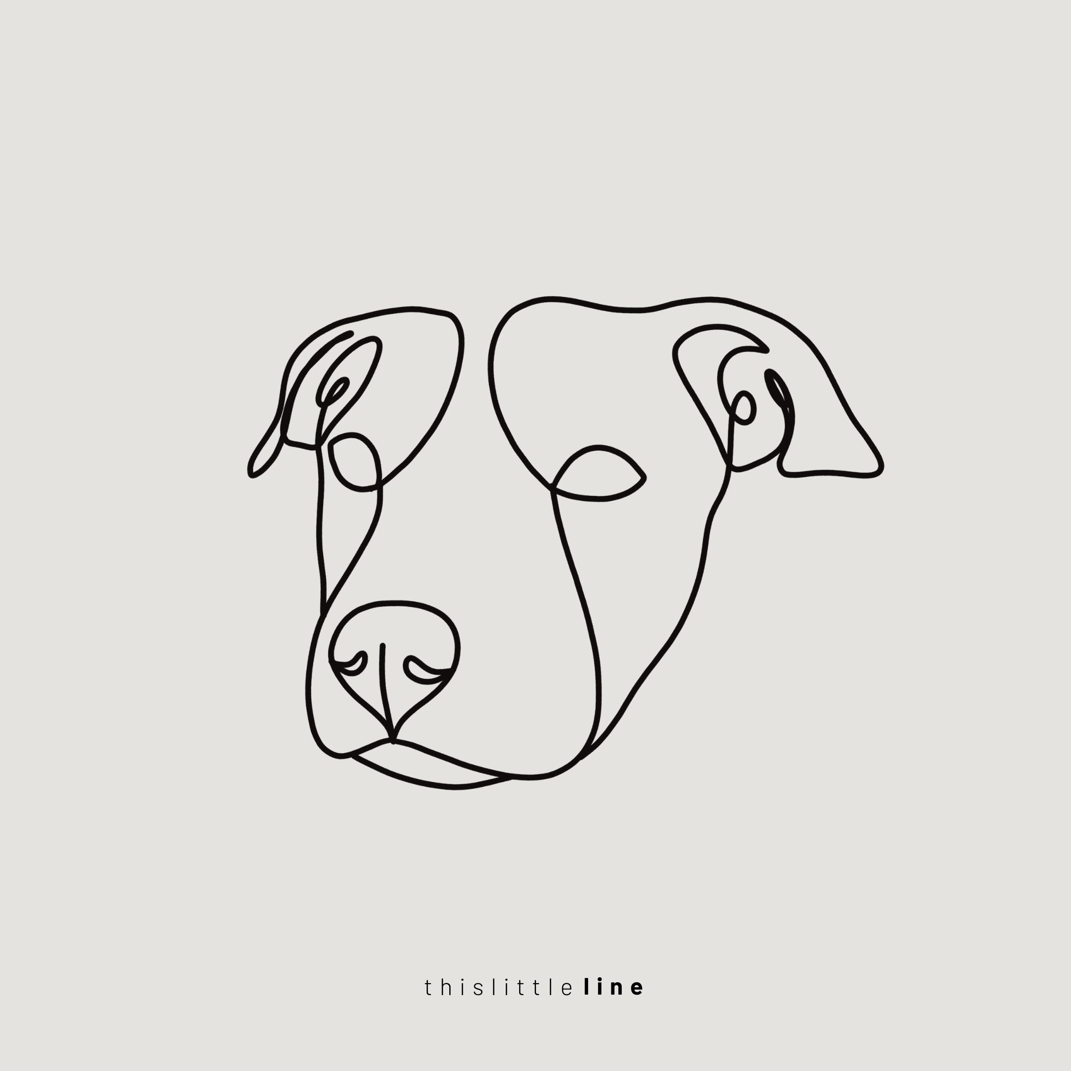 Custom Single Line Dog Portrait DIGITAL - Etsy UK