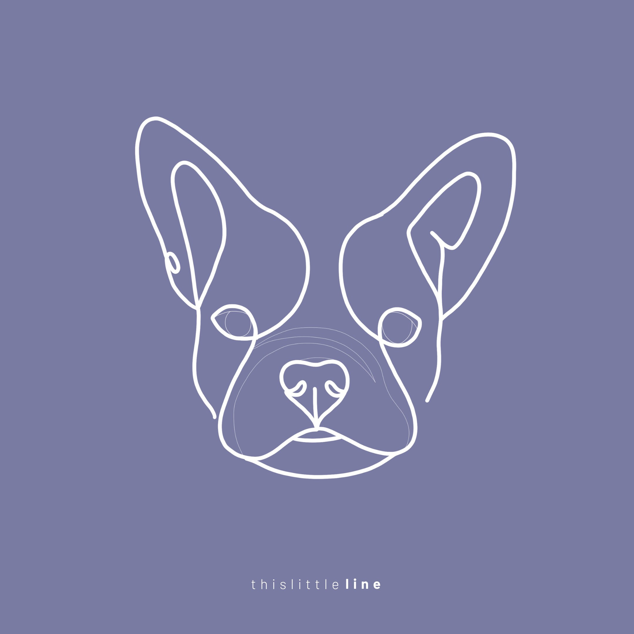 Custom Single Line Dog Portrait DIGITAL - Etsy UK