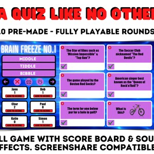 Virtual Screenshare Trivia Games - Quiz Game - Zoom Games - Party Games ...