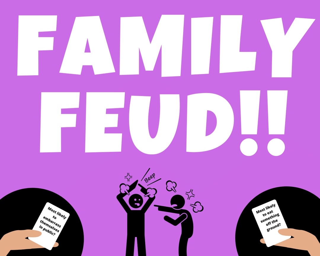 Family Feud Card Game: Fun Printable Party Game (digital Download ...