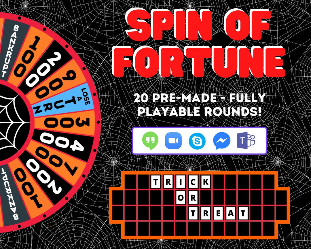 Halloween Games - Halloween Wheel of Fortune - Halloween Zoom Games ...