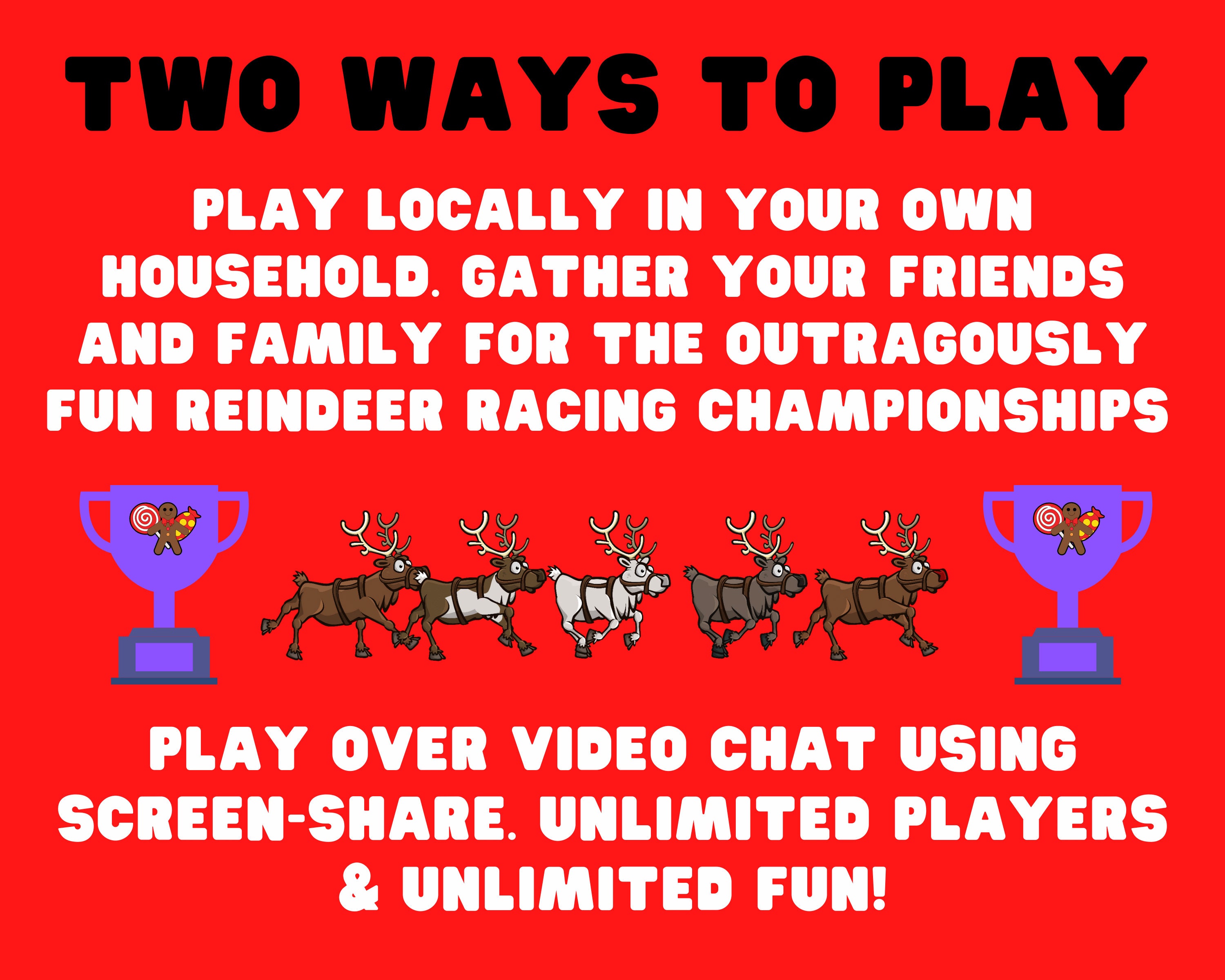 Virtual Reindeer Racing: Christmas Party Game (digital Download) - Etsy