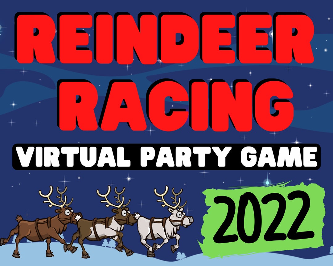 Reindeer Racing Christmas Game: Virtual Party Game (digital Download ...