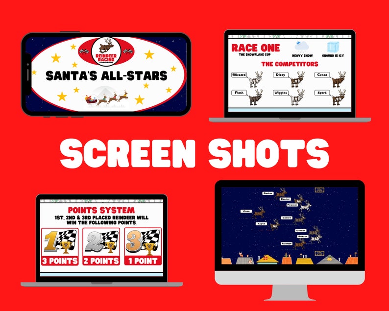 Virtual Reindeer Racing: Christmas Party Game (digital Download) - Etsy