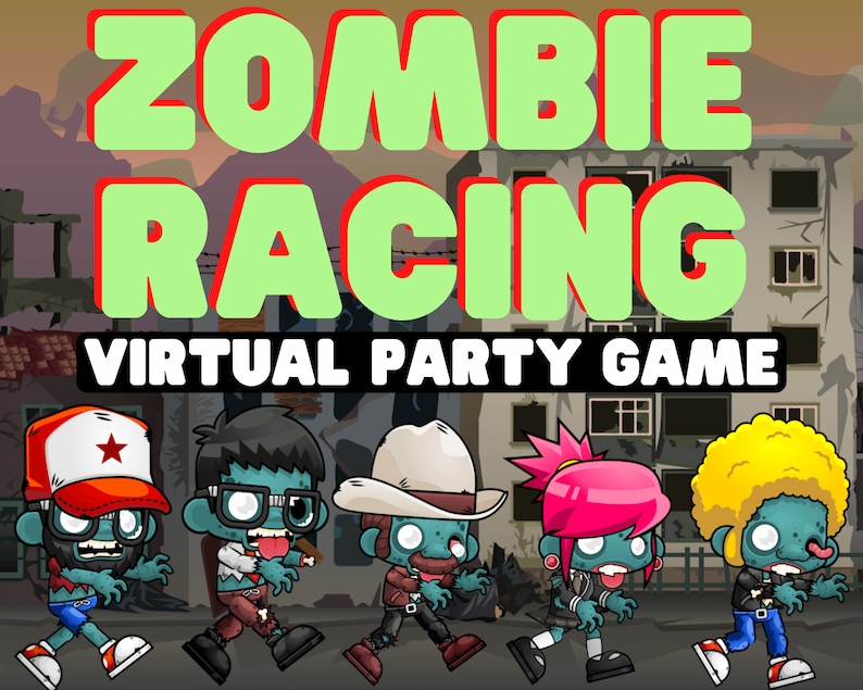 Halloween Party Game - Virtual Zombie Racing - Halloween Game Ideas ...