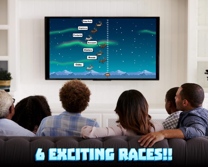 Reindeer Racing 2025 Christmas Game: Virtual Party Game (digital ...