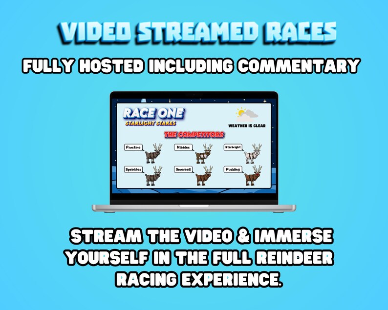 Reindeer Racing 2025 Christmas Game: Virtual Party Game (digital ...