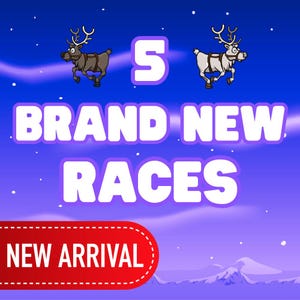 Reindeer Racing Christmas Game: Virtual Party Game (digital Download ...