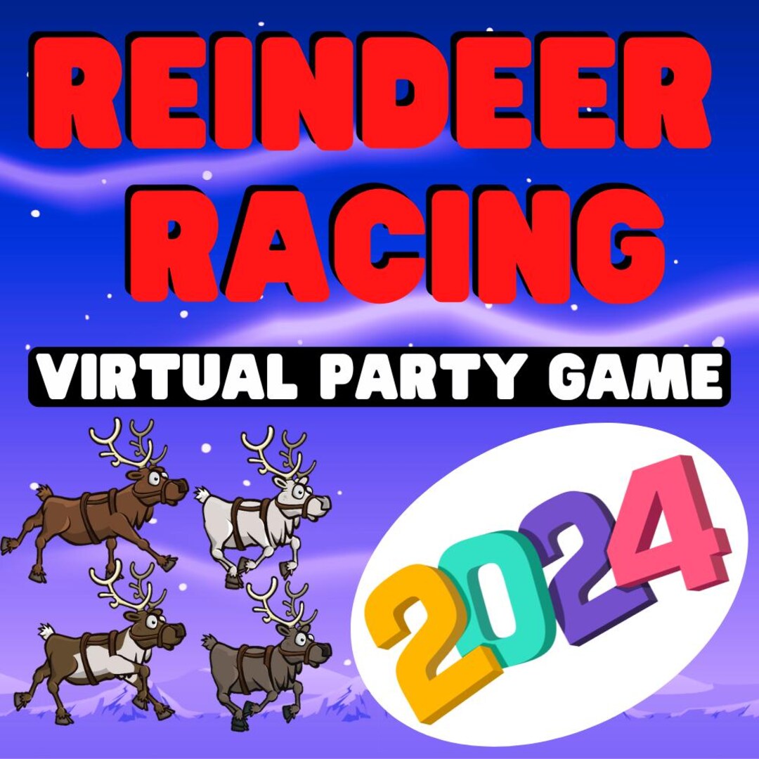 Reindeer Racing Christmas Game: Virtual Party Game (digital Download ...