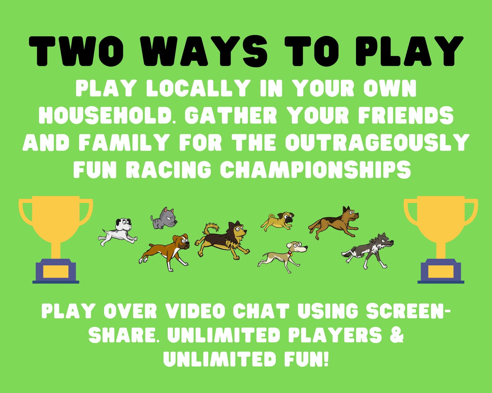 Virtual Racing Games Duck Racing Dog Racing Zombie - Etsy UK