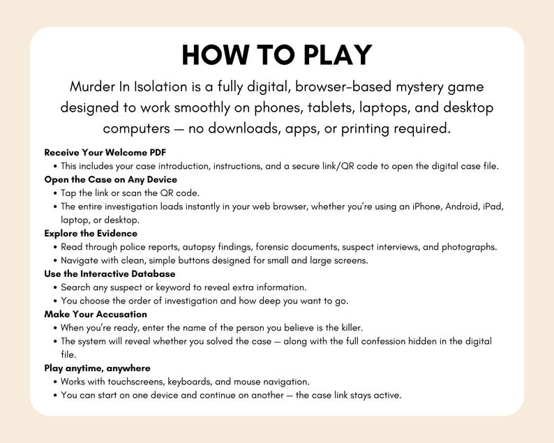 Interactive Digital Detective Game | Solve the Mystery | True Crime ...