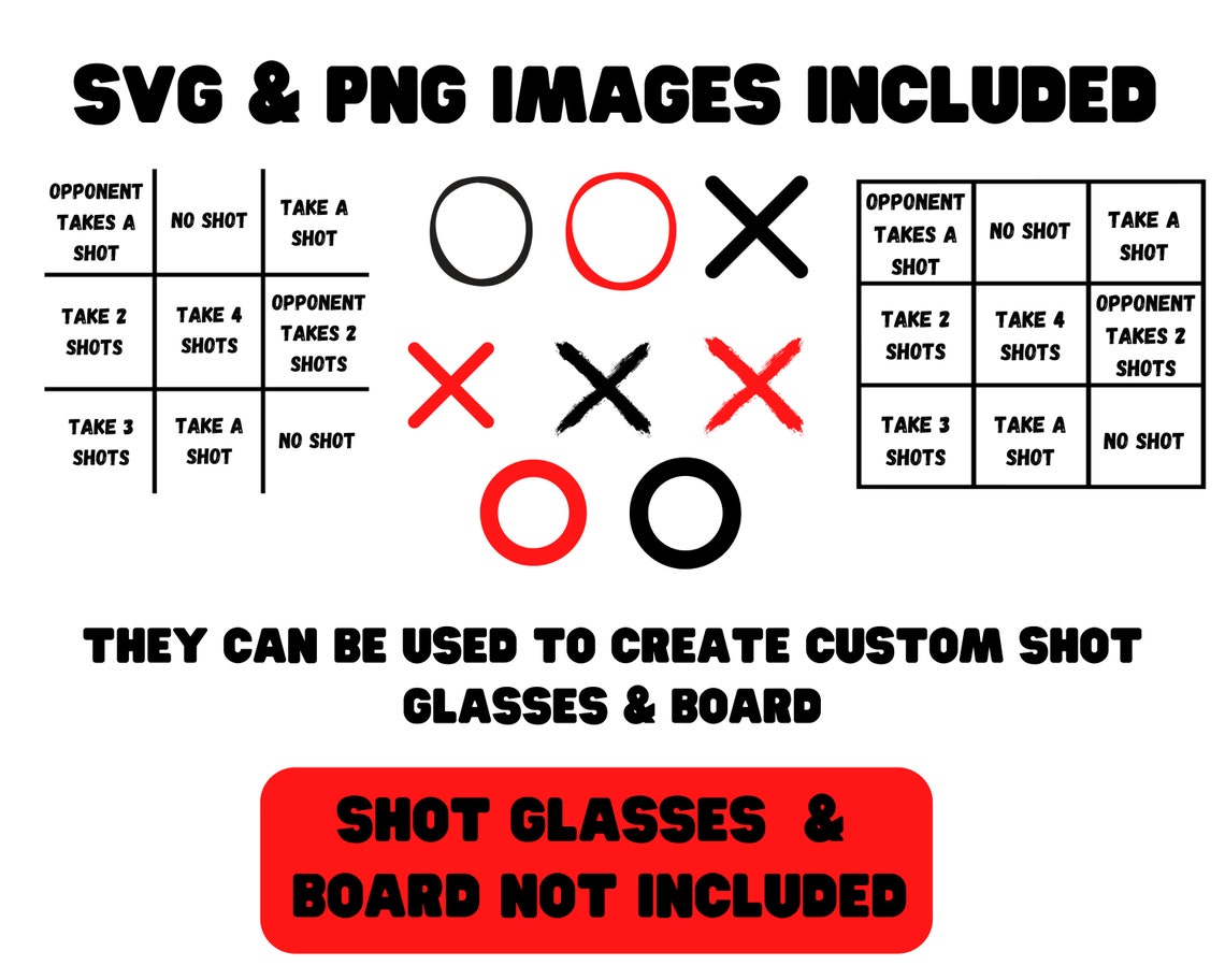 Drunken Tic Tac Toe Rules Printable Tic Tac Toe Rules | Etsy