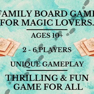 Magic School Printable Board Game - Family Board Game - Party Game ...