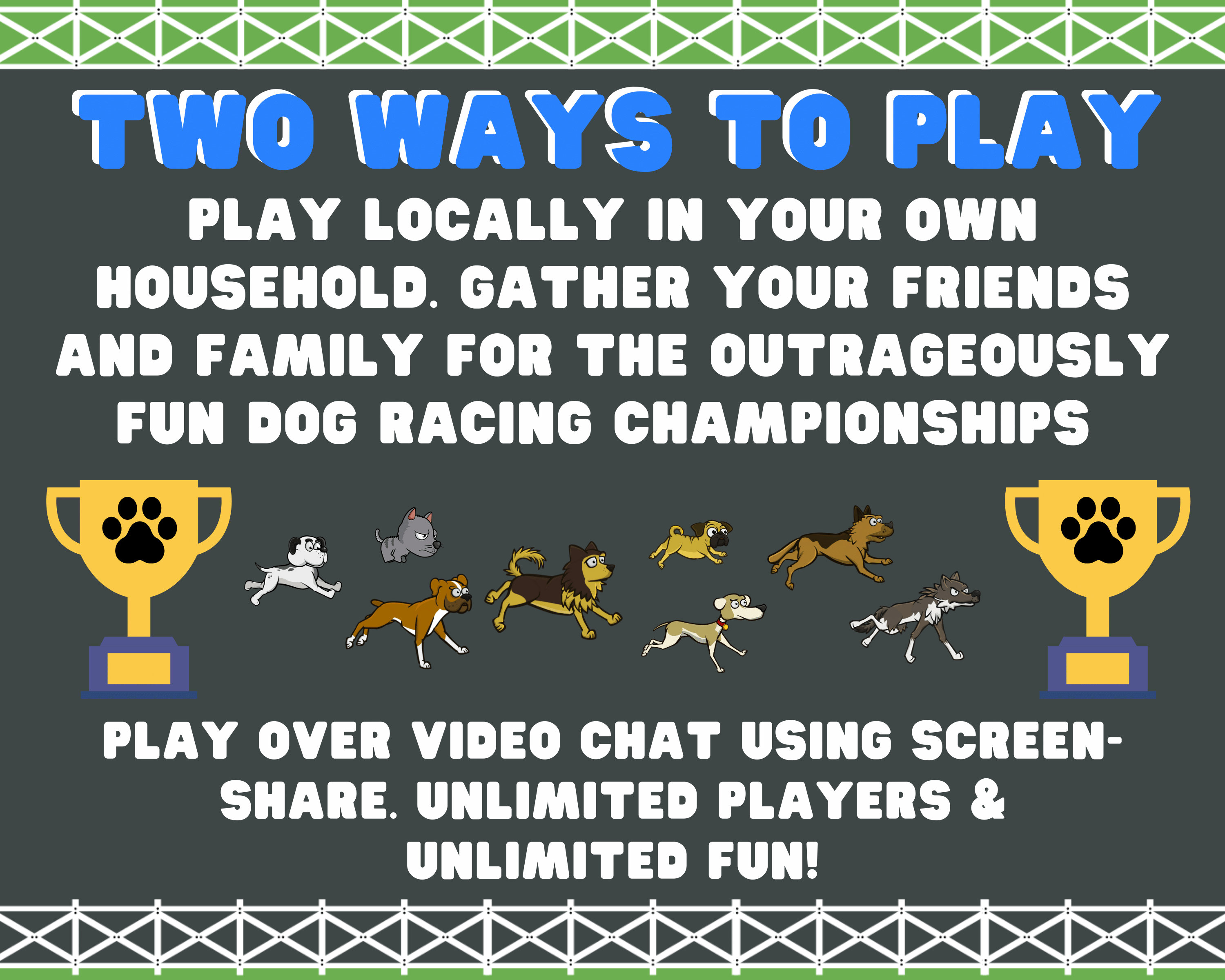 Virtual Party Game - Virtual Dog Racing - Party Game Ideas - Fun Family ...