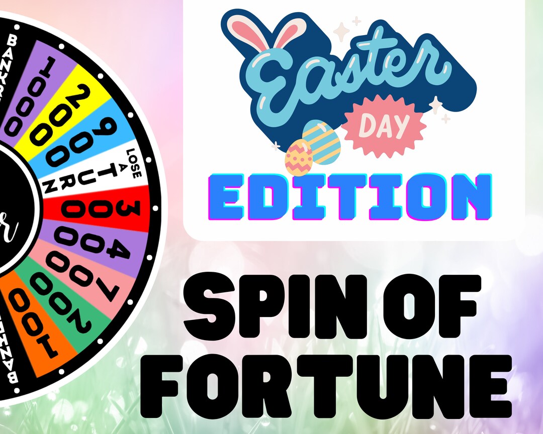 Wheel of Fortune Easter - Zoom Games - Party Games - Team Building Game ...
