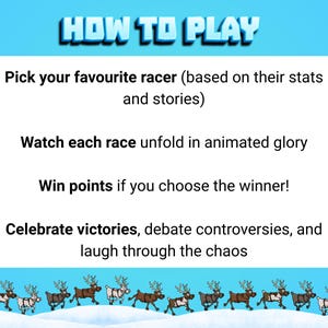 Reindeer Racing 2025 Christmas Game: Virtual Party Game (digital ...