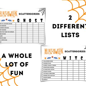 Halloween Scattergories Game: Printable Party Activity (digital ...