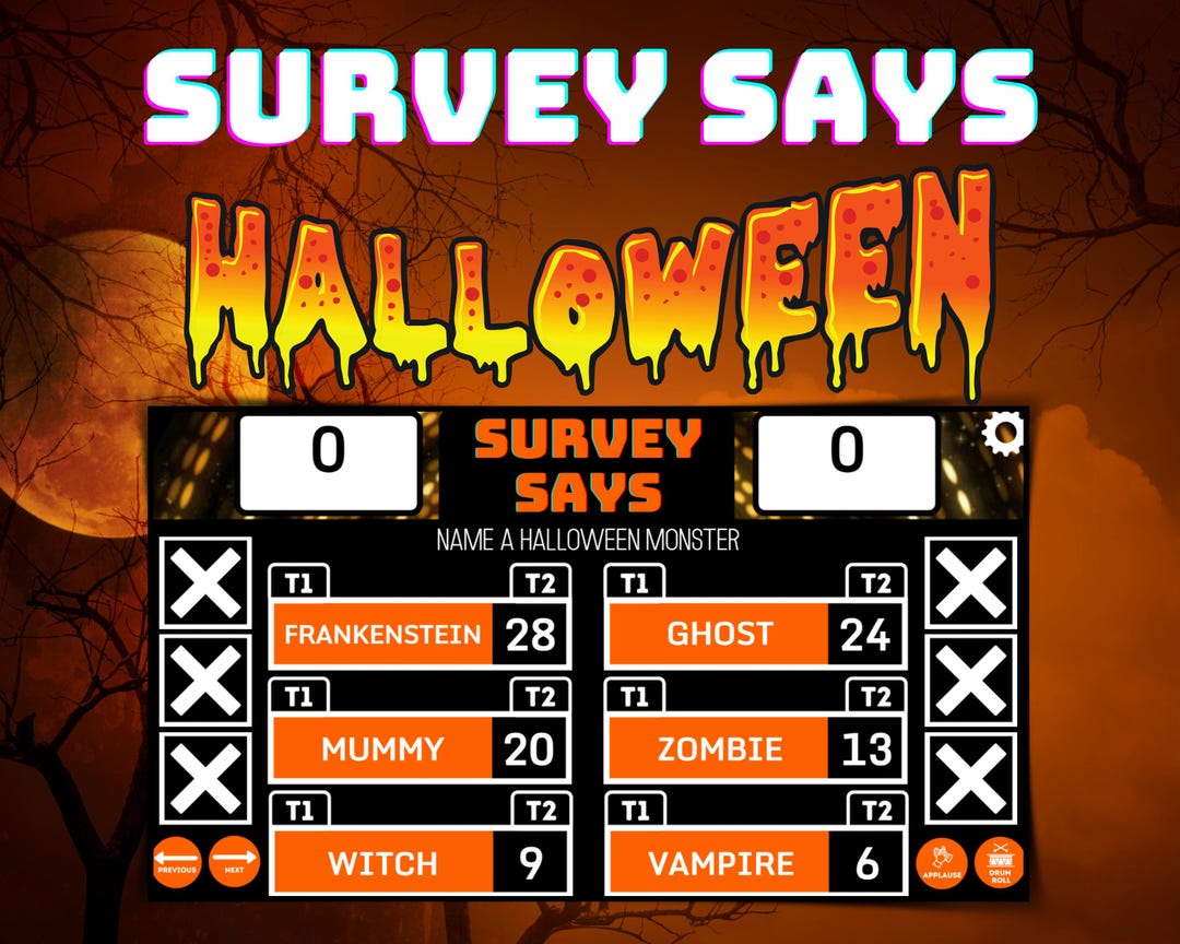 Virtual Halloween Party Game: Online Family Feud (digital Download) - Etsy