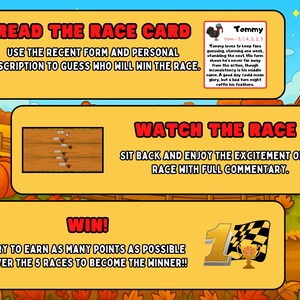 Thanksgiving Virtual Game | Turkey Racing Zoom Party Activity - Etsy