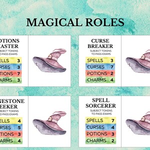 Magic School Printable Board Game - Family Board Game - Party Game ...