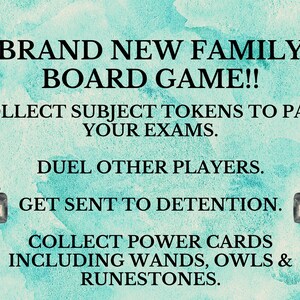 Magic School Printable Board Game - Family Board Game - Party Game ...