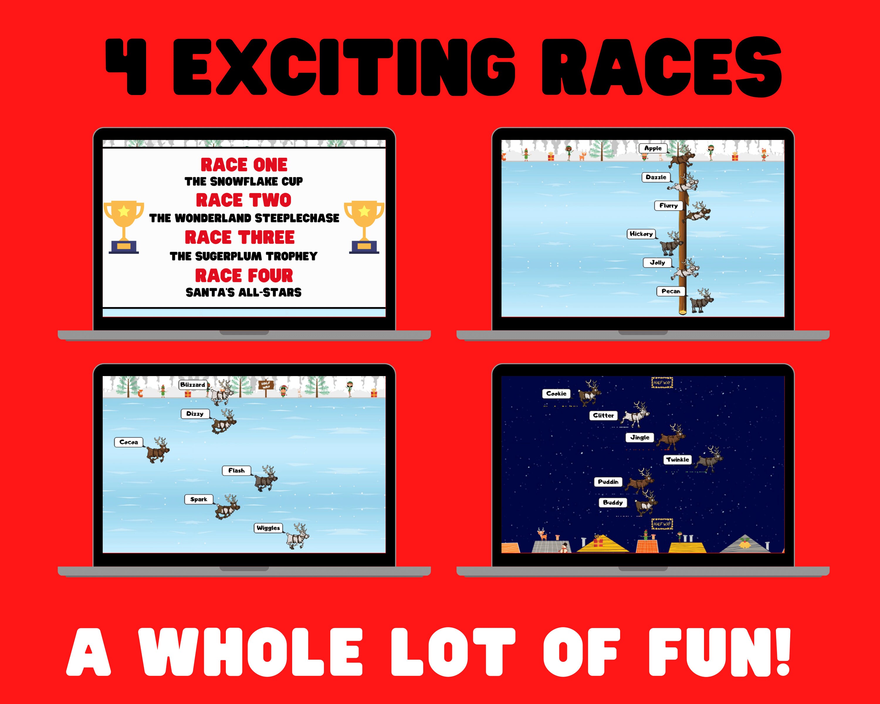 Virtual Reindeer Racing: Christmas Party Game (digital Download) - Etsy