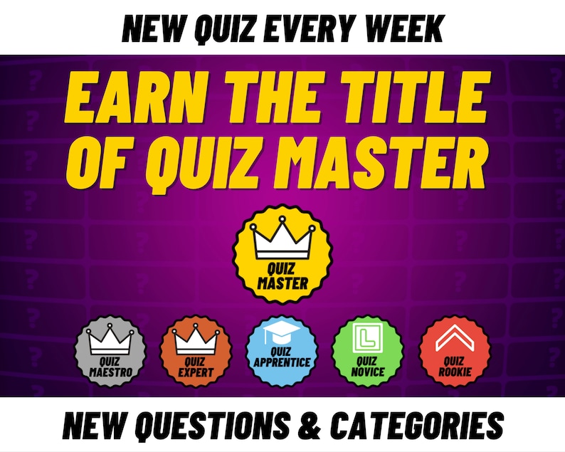 Weekly Trivia Quiz Game Printable Questions & Answers Zoom - Etsy