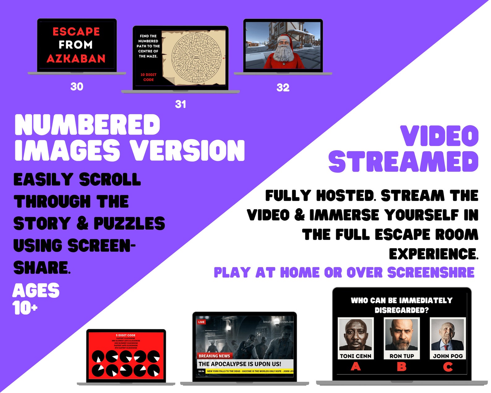 Virtual Escape Room Played on Zoom Microsoft Teams Skype - Etsy