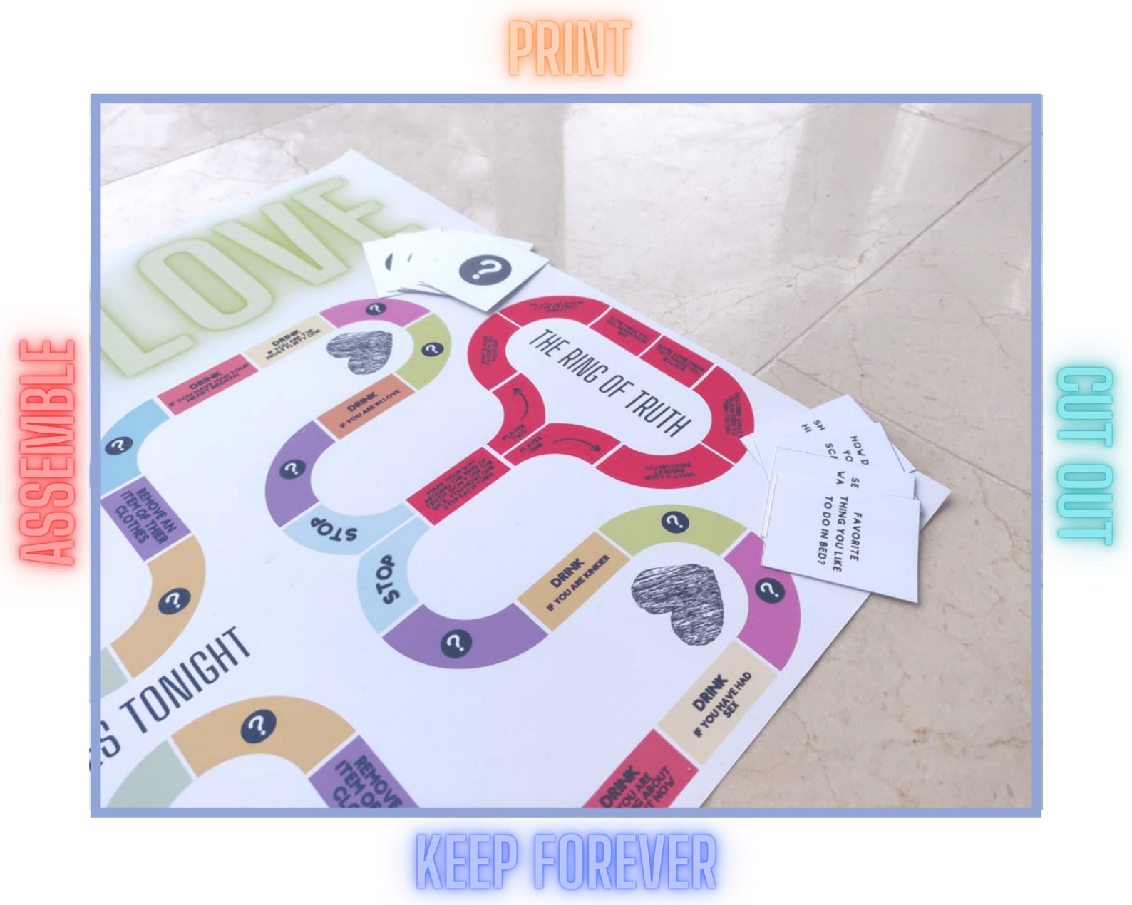 Drunk in Love Printable Board Game: Couples Night, Adult Party (PDF) - Etsy