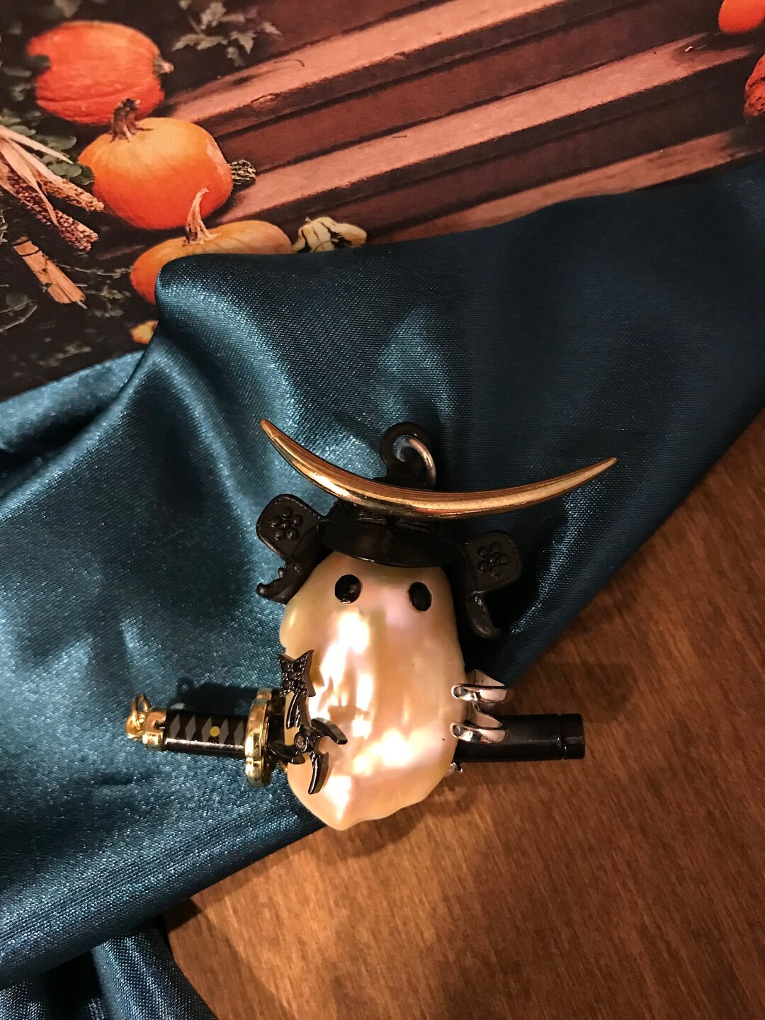 Baroque Pearl Necklace/cute Samurai Baroque Pearl Pendant/large ...