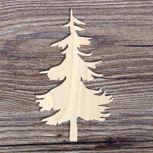 Wooden Pine Tree Cut Outs Plan Shape for Scrapbooking DIY | Etsy
