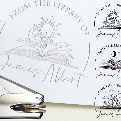 Custom Library Embosser Stamp Personalized Book Embossing - Etsy