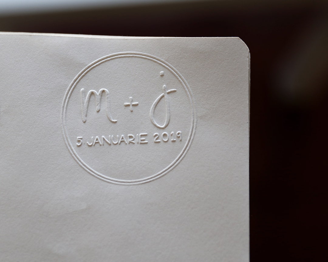Custom Initials Embosser Stamp,personalized Wedding Embosser,monogram ...