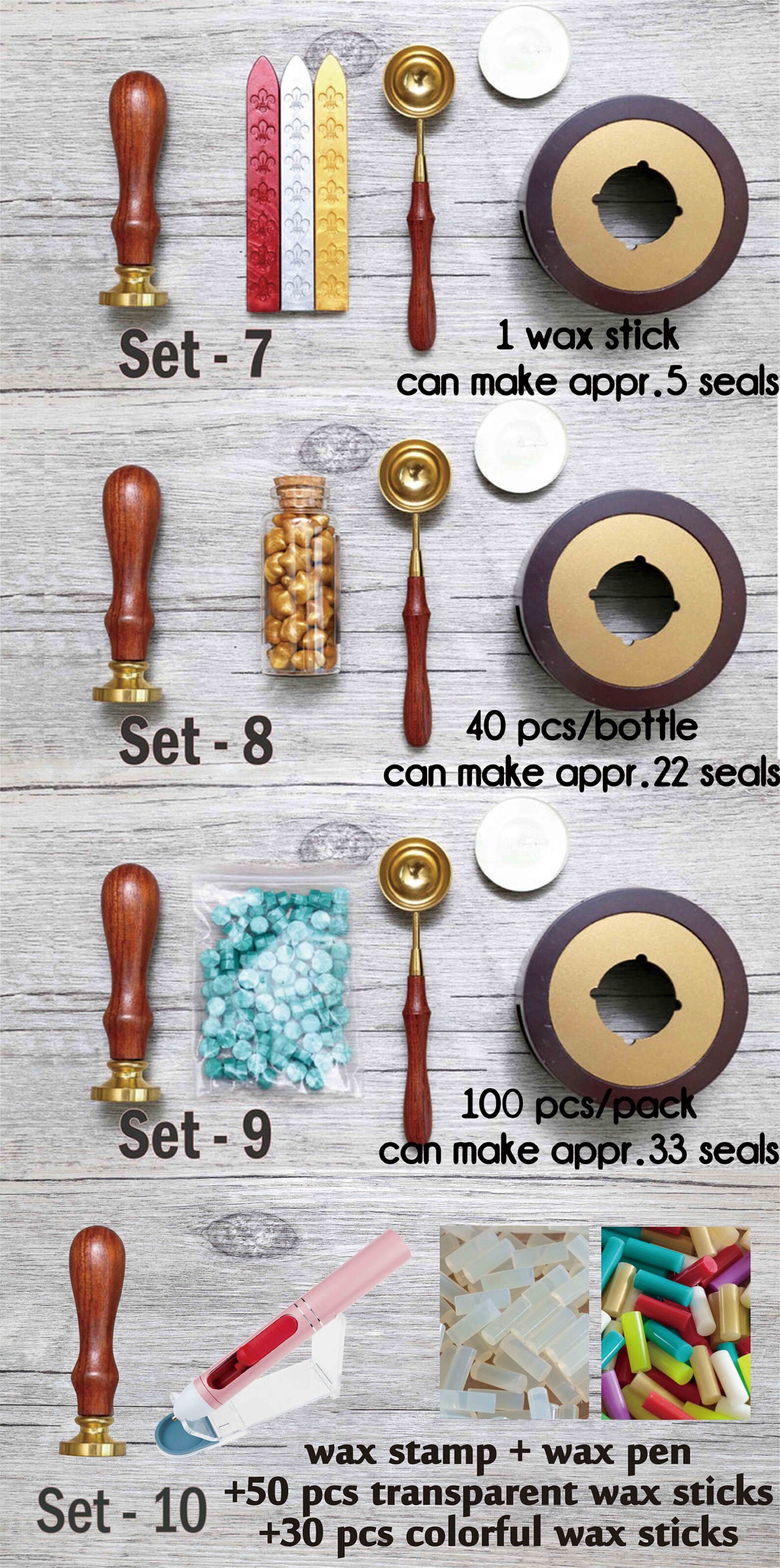 Personalized Monogram Wax Seal Stamp With Initials and Date - Etsy