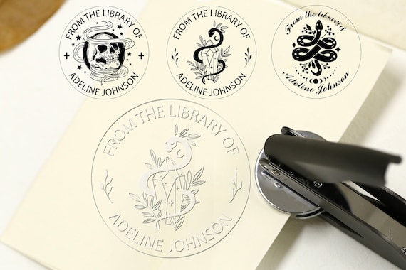 Custom Snake Book Embosser Personalized Library Embosser | Etsy