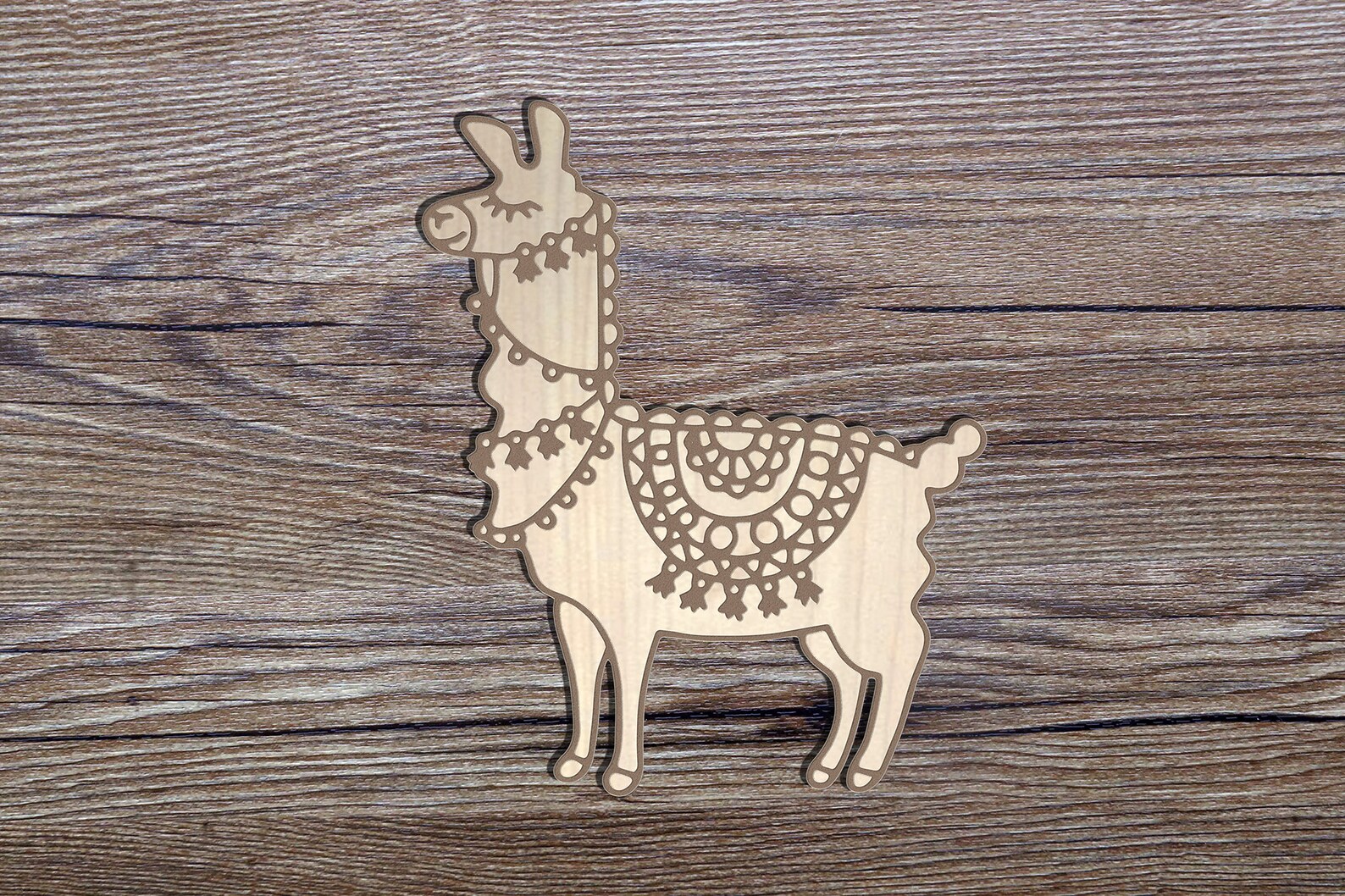Cute Alpaca Wooden Cut Outs Plan Alpaca Shape for | Etsy