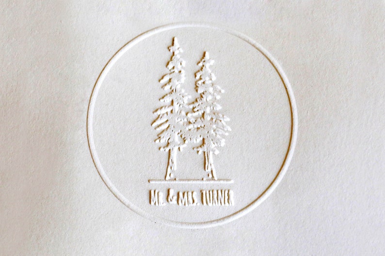 Personalized Embosser with Pine TreeCustom Seal | Etsy