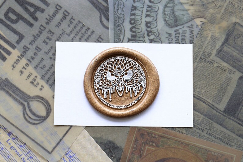Starry Owl Head Wax Seal Stamp Kit Owl Head Seal Stamp Gift - Etsy