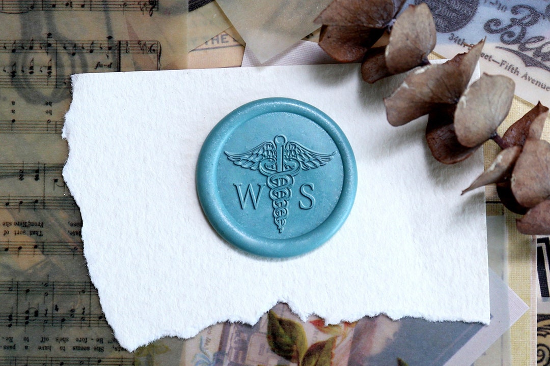 Custom Nurse Symbol Wax Seal Stamp, Personalized Initials Wax Seal ...