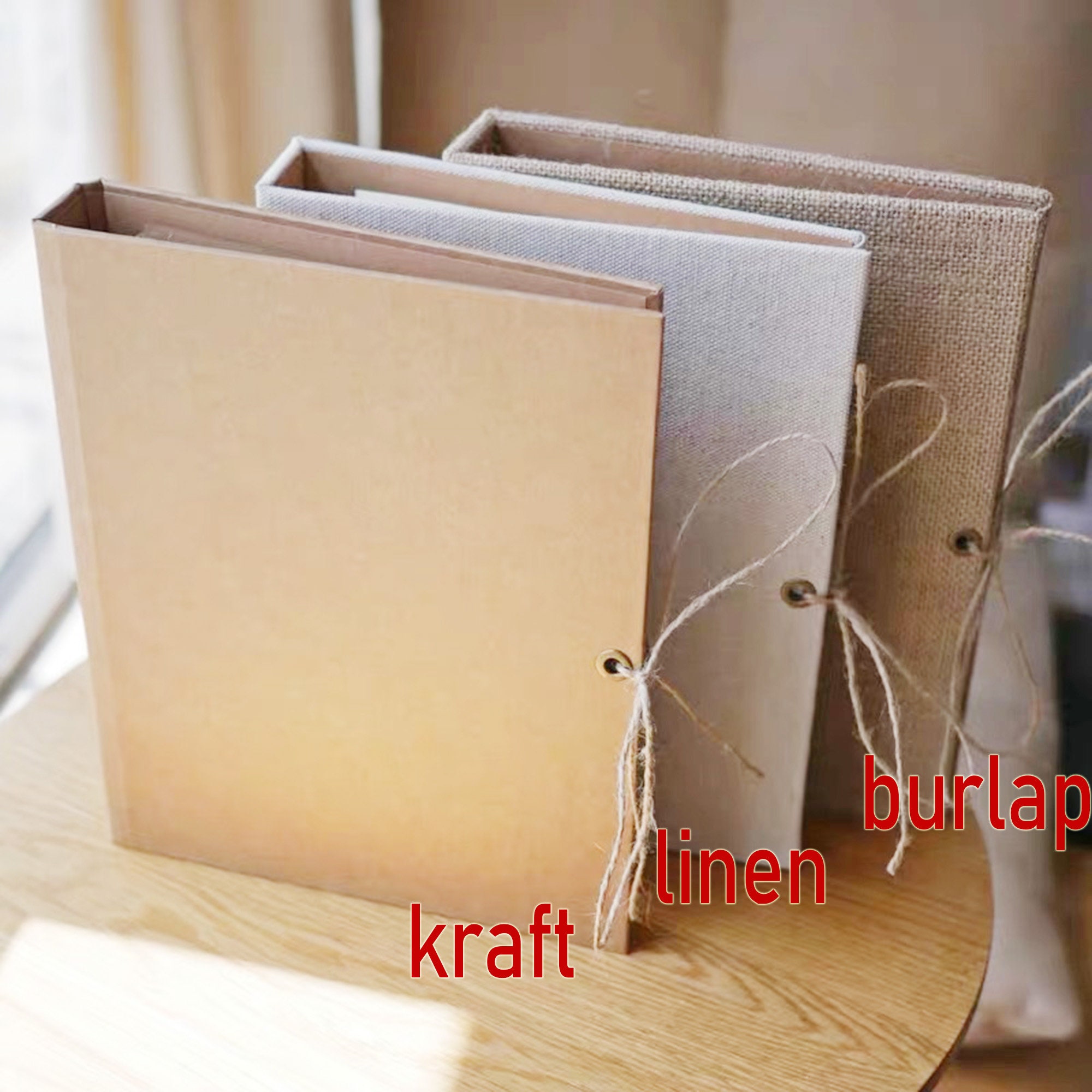 Free Shipping 3 Colors Linen Photo Album Blank Linen Photo - Etsy