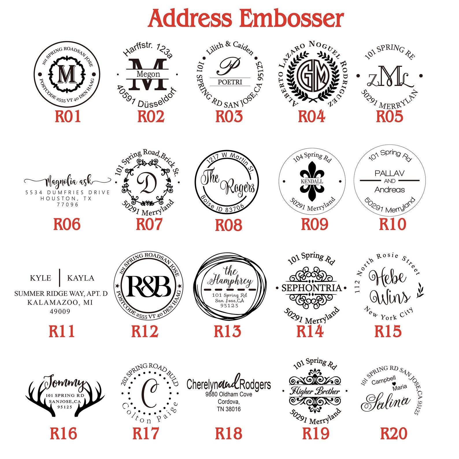 Custom Address Embosser Return Address Embossernotary Seal - Etsy
