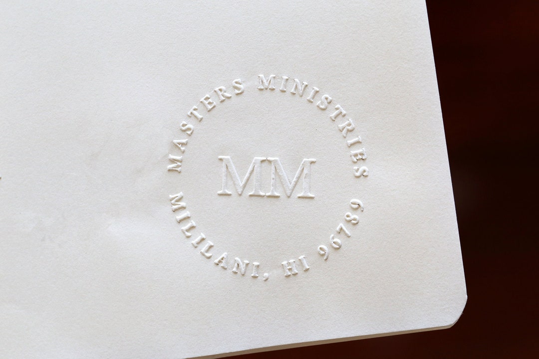 Custom 2 Initials Address Embosser, Book Embosser Stamp, Returned ...