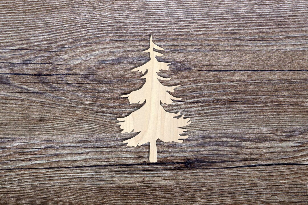 Wooden Pine Tree Cut Outs, Plan Shape for Scrapbooking, DIY Crafting ...
