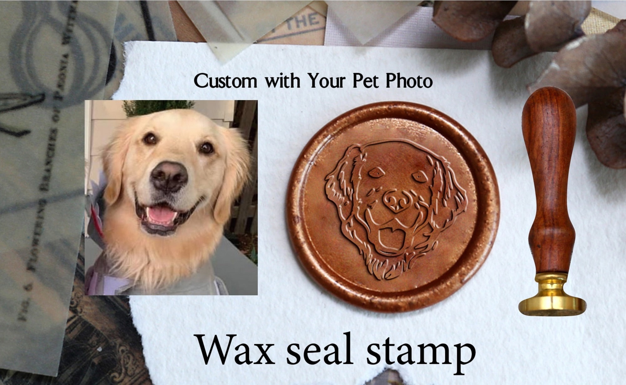Personalized Pet Self Inking Stamp Kit ,pet Portrait Custom Pre-inked ...