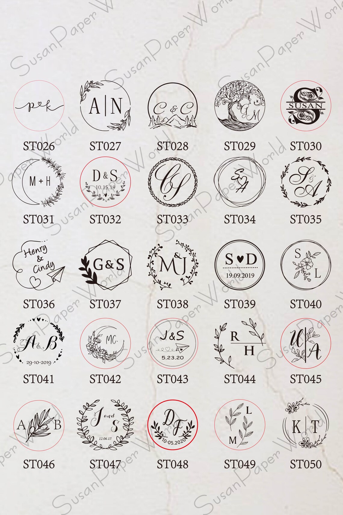 Personalized Monogram Wax Seal Stamp With Initials and Date - Etsy