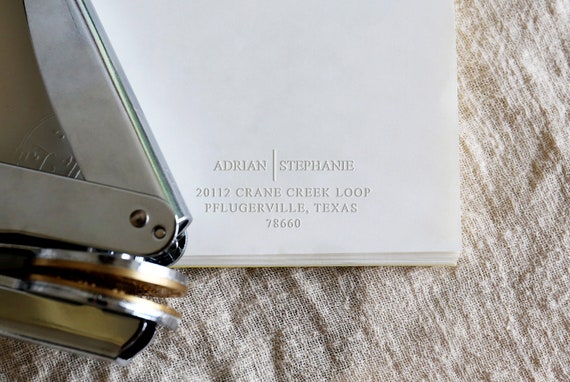 Custom Address Embosser Stamp Envelopes Embosser Address - Etsy