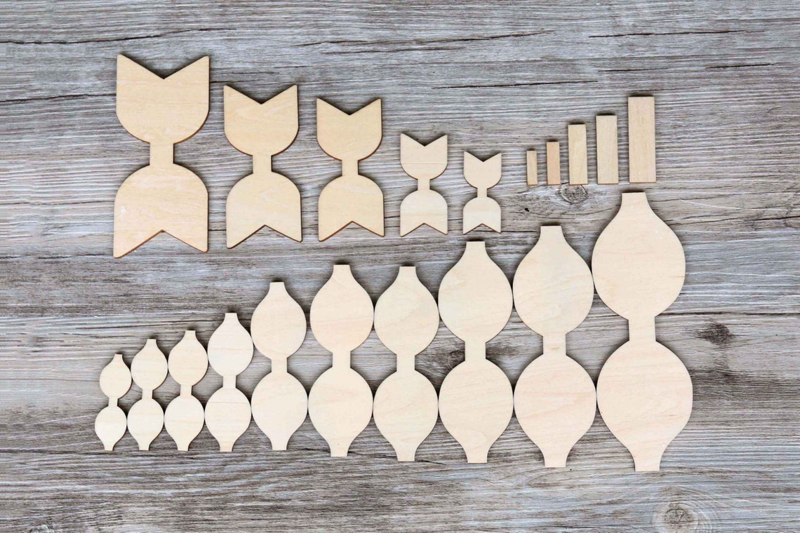 Bow Template Wooden Cut Outs Hair Bow Template Tools for Bow - Etsy