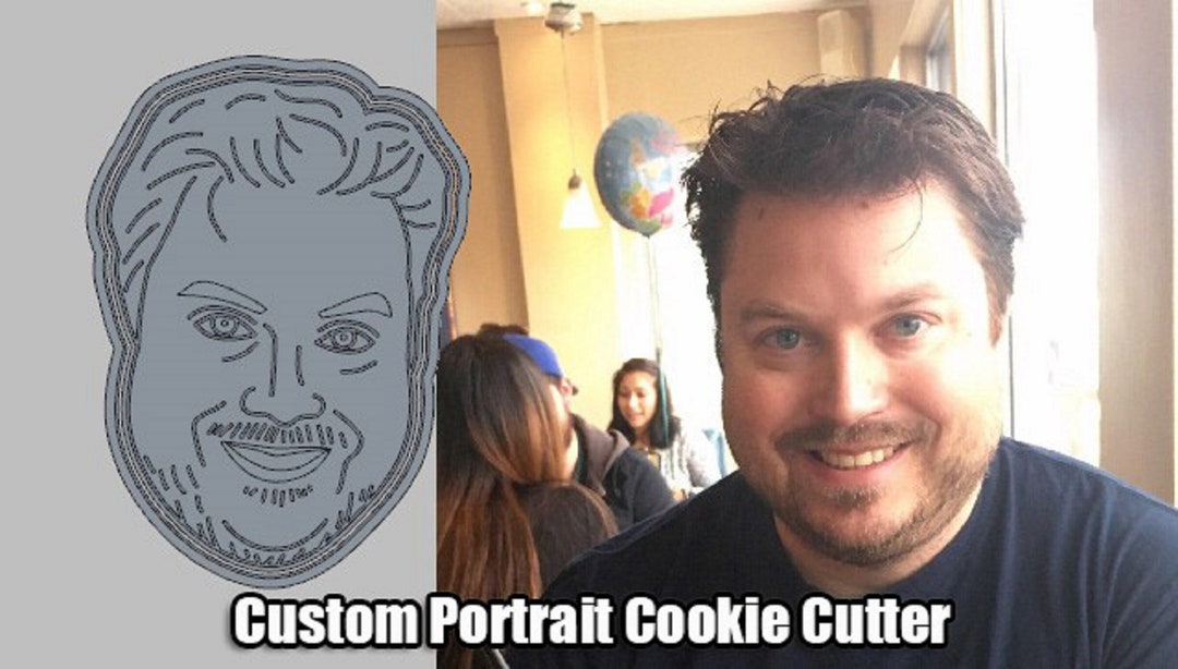 Custom Face Portrait Cookie Cutter, Custom Face Cutter, Portrait Cookie ...